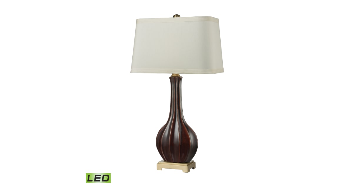 Dimond Lighting D2597-LED 1 Light LED Table Lamp in Red Glaze from the ...