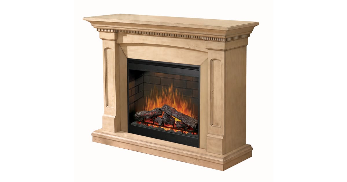 Dimplex EMP-AB-475 Traditional Alabaster 30" Self-Trimming Electric ...