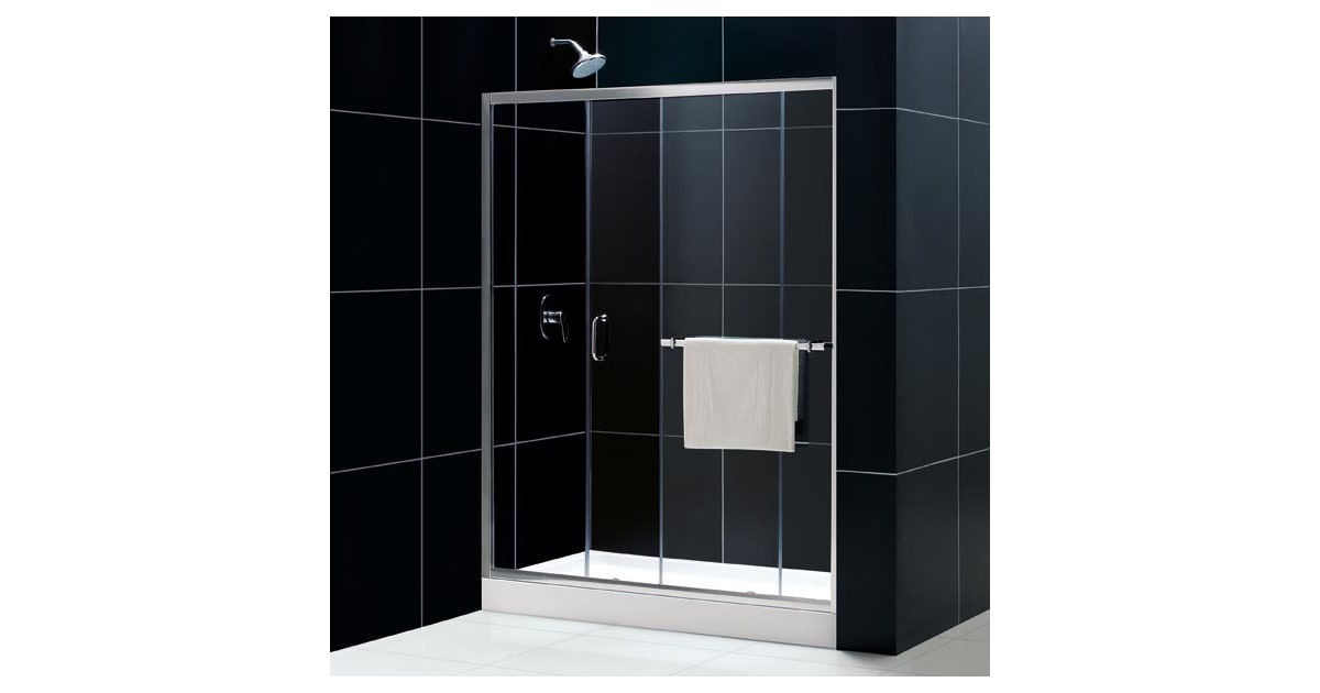 DreamLine DL-6091R-04CL Infinity Plus Sliding Shower Door with Clear ...