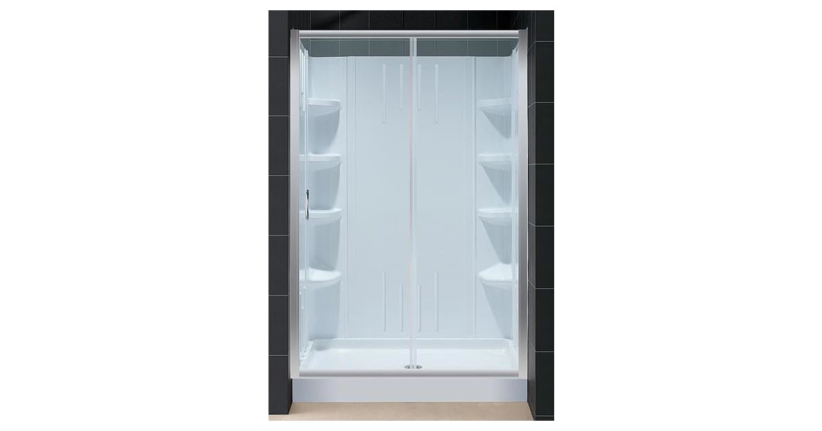 DreamLine DL-6101C-04CL Infinity Shower Door with Clear Glass 48" x 72 ...