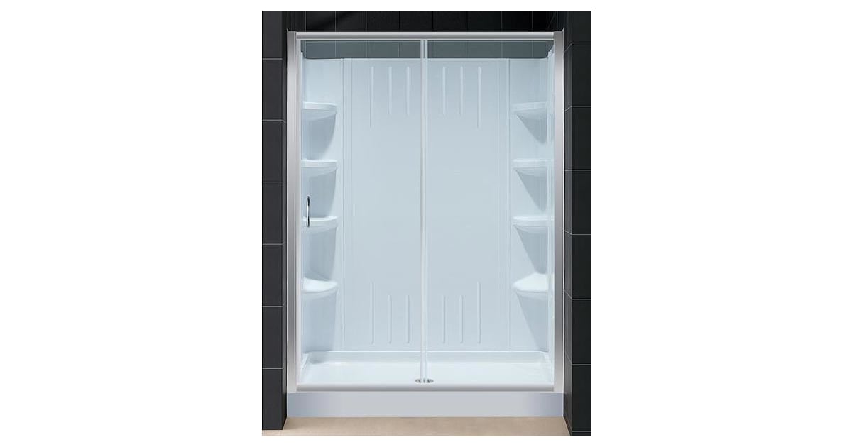 DreamLine DL-6103L-04CL Infinity Shower Door with Clear Glass 60" x 72 ...
