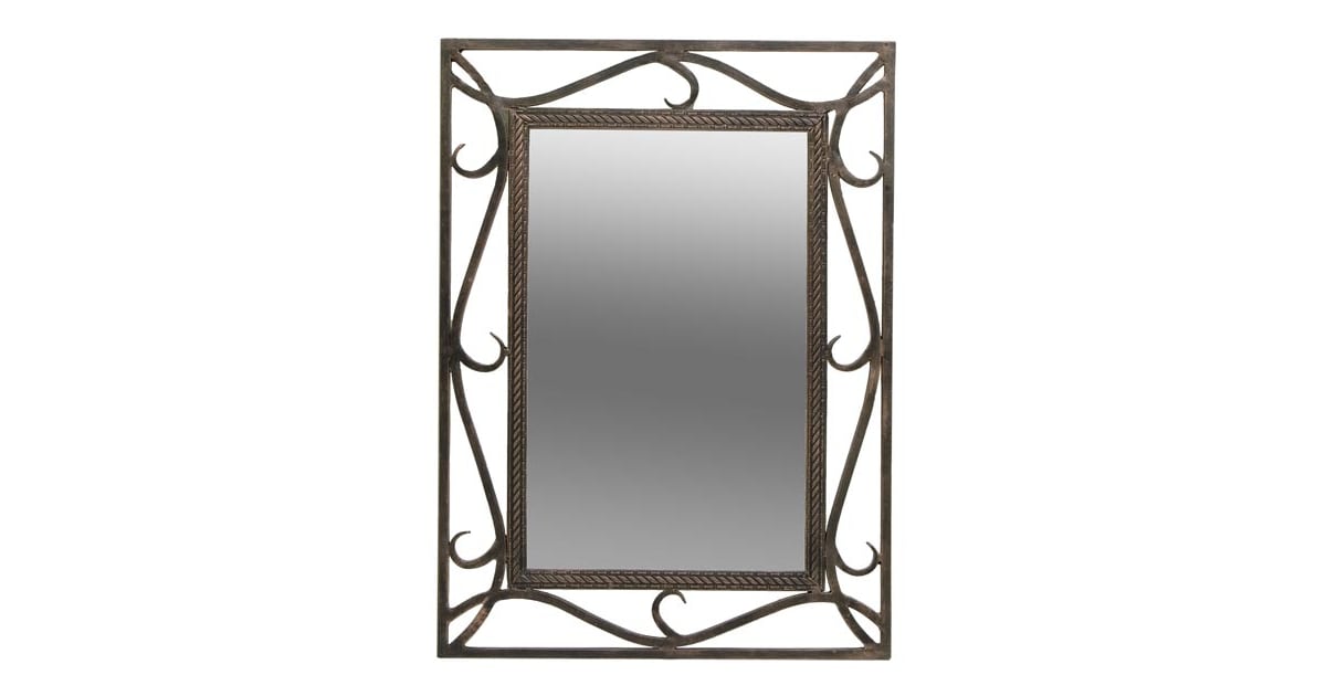 DreamLine DLMET-01 31-1/2" Rectangular Wrought Iron Mirror | Ferguson Home
