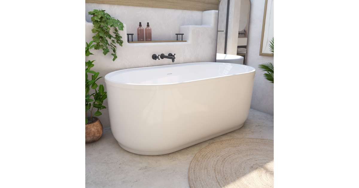 DreamLine BT16X3260C30 Encore 60" Free Standing Acrylic Soaking Tub ...