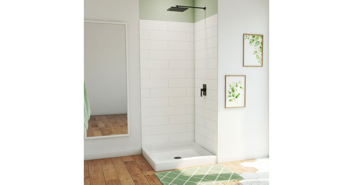 DreamLine BWDS36362MC0001 DreamStone 84" High x 36" Wide Corner Shower ...