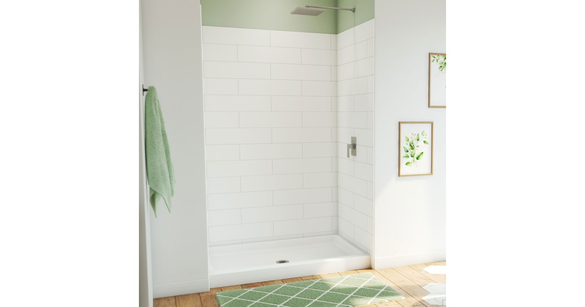 DreamLine BWDS54341MC0001 DreamStone 84" High x 54" Wide Alcove Shower ...