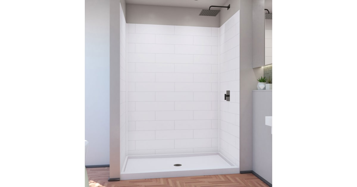 DreamLine BWDS60361MC0001 DreamStone 84" High x 60" Wide Alcove Shower ...