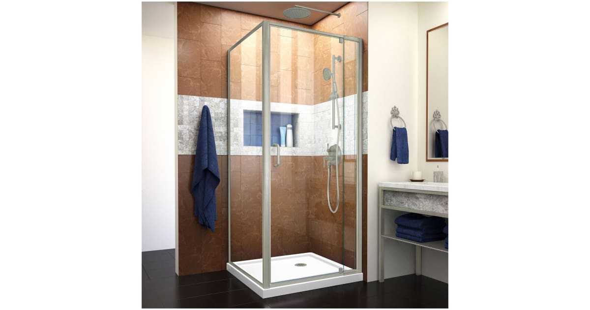 DreamLine DL-6715-04CL Flex 36" D x 36" W x 74 3/4" H Semi-Frameless ...