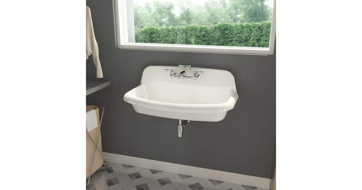DreamLine US63X361500 Sapphire 36" Wall Mounted Single Basin Ceramic ...