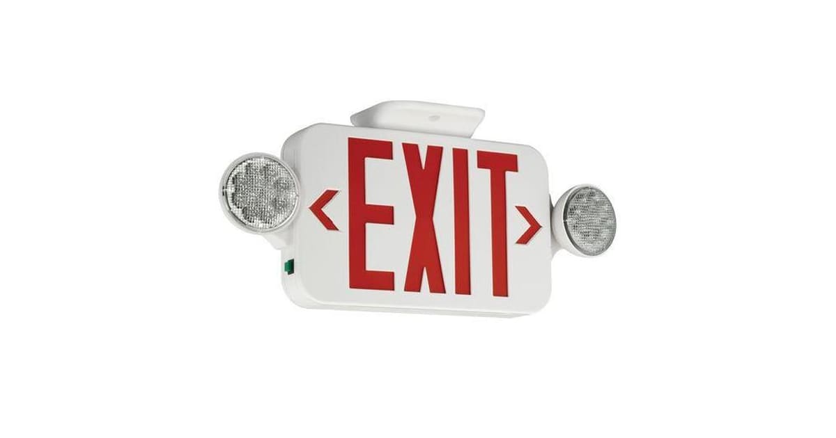 Dual-Lite CCR CC Series 18" Wide Integrated LED Indoor Emergency Exit ...