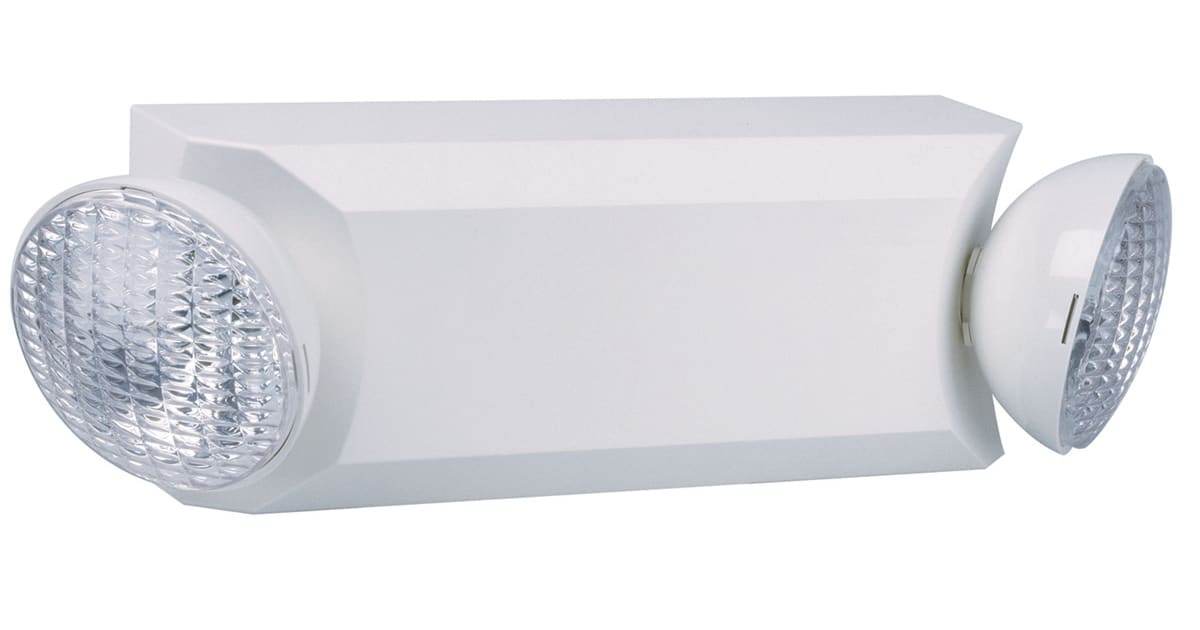 Dual-Lite CV2 2 Light Halogen Indoor Designer Emergency Light - Battery ...