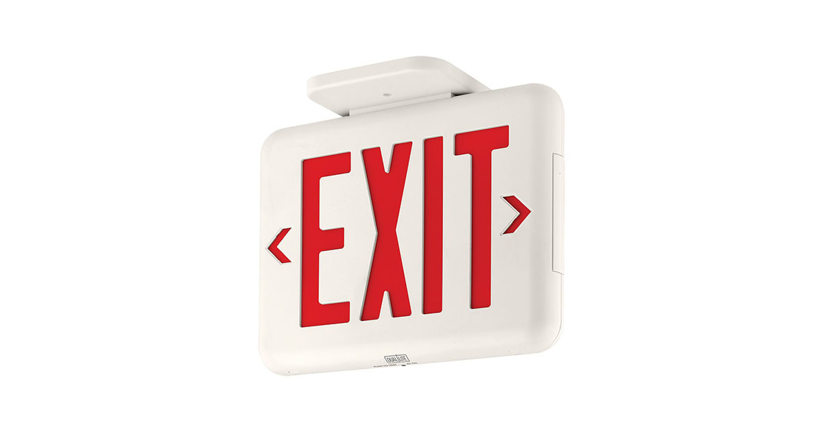 Dual-Lite EVEURWE EVE Series Red LED Emergency Exit Sign | Build.com