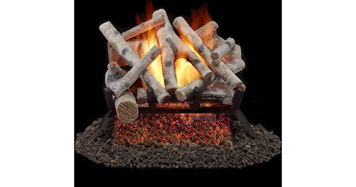 Duluth Forge BVL18-2 45,000 BTU Natural Gas Log Set Fireplace with ...