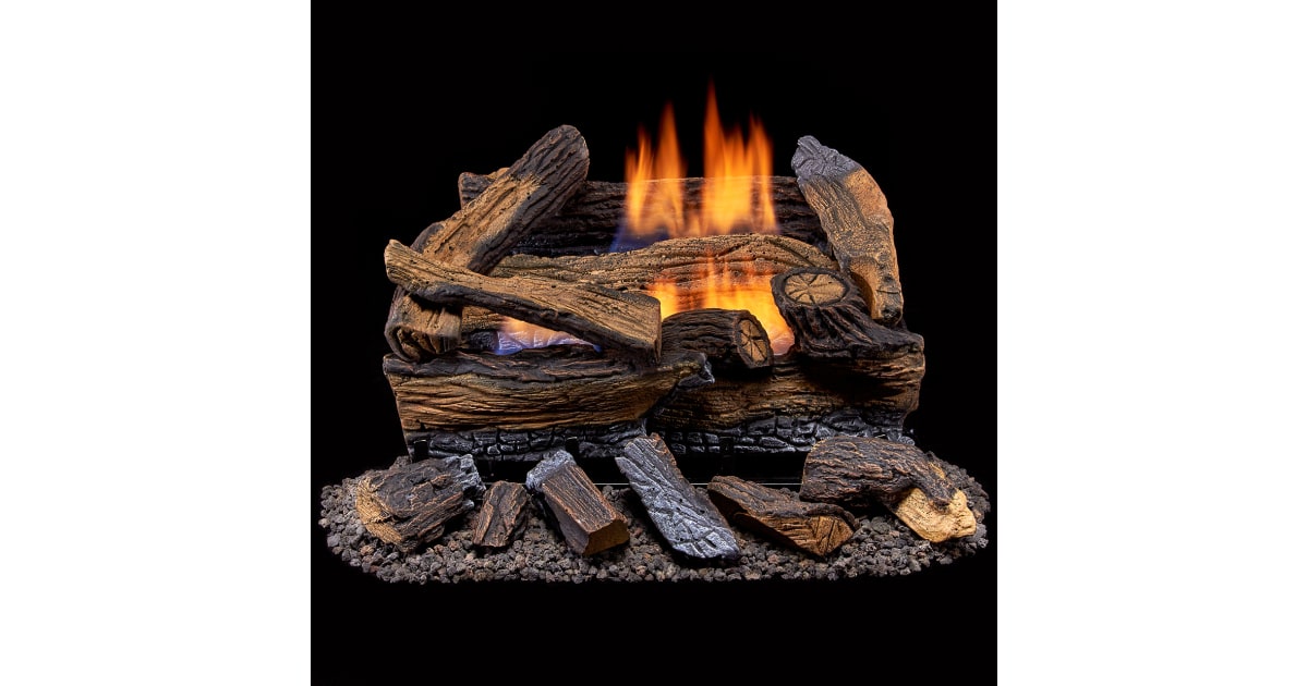 Duluth Forge DLS-18T-1 18 Inch 30,000 BTU Vent Free Dual Fuel Log Set ...