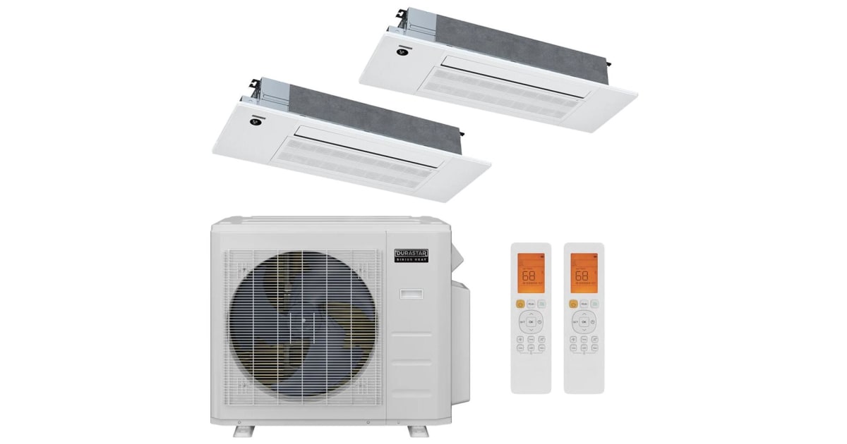Durastar DRA2L18O1212 18K BTU Cooling / 20K BTU Heating 20.5 SEER2 Two ...