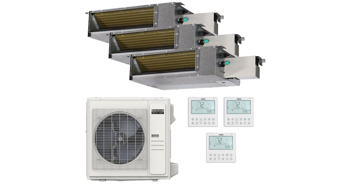 Durastar DRA5H36M2A 3-DRADL0612F2A2 36K BTU Cooling / 37K BTU Heating ...