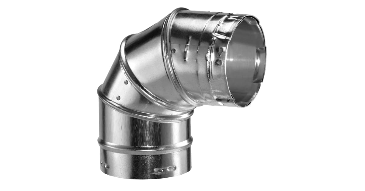 DuraVent 7bVL90 7" Inner Diameter - Type B Round Gas Vent Pipe - Double ...