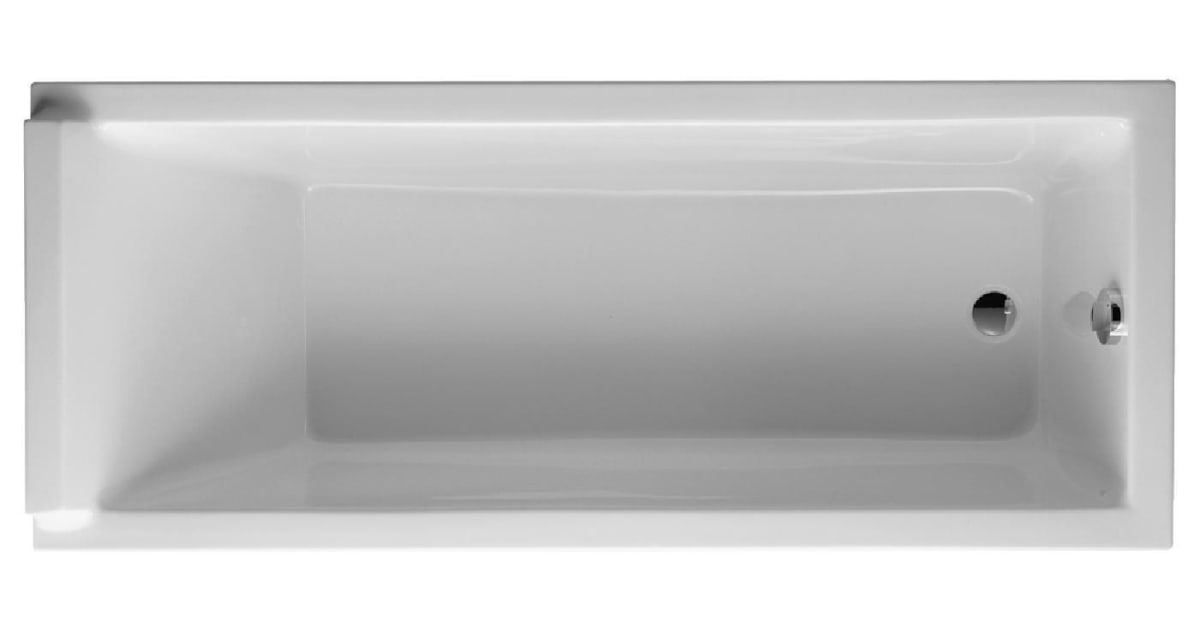 Duravit 710002003511090 Built-In Rectangular Sanitary Acrylic Bath Tub ...