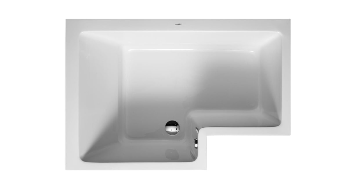 Duravit 710112003511090 Sanitary Acrylic Built-In corner Left Bath Tub ...