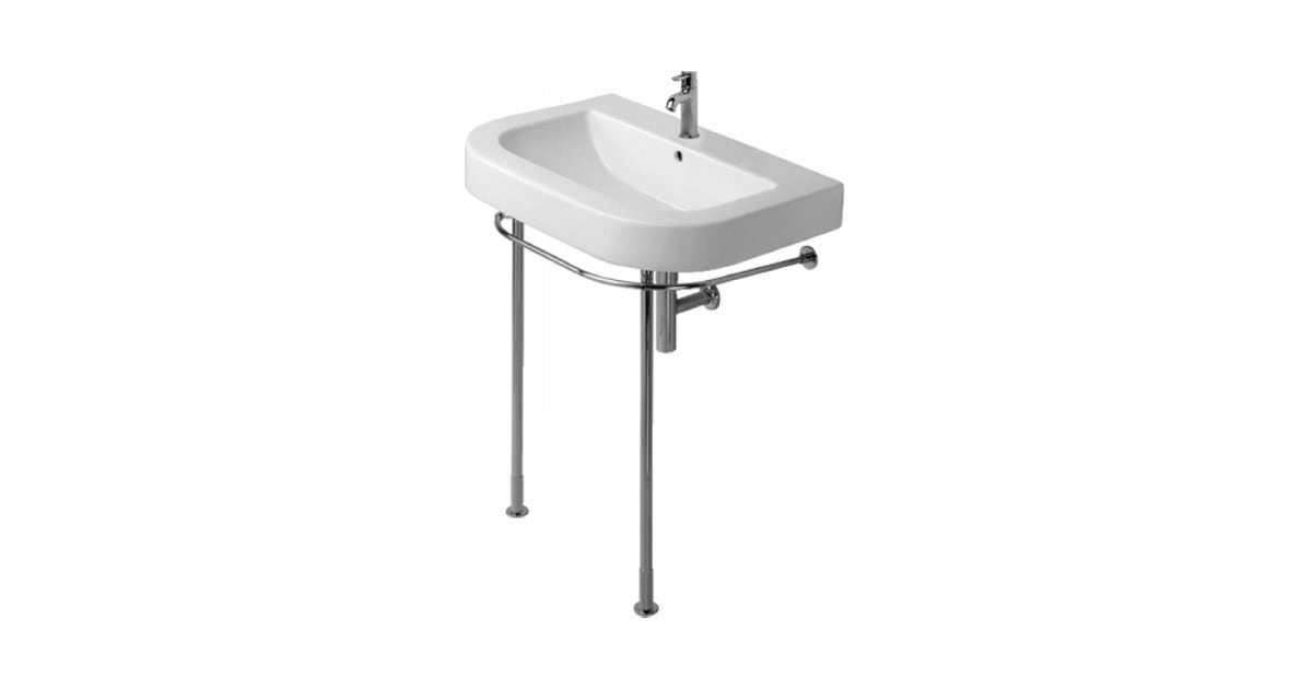 Duravit D14029 20-2/3" Happy D Three Hole Console Sink with Metal Legs ...