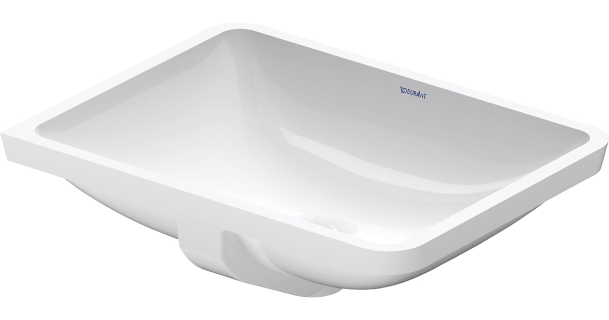 Duravit 0305490017 Starck 3 20-7/8" Rectangular Ceramic Undermount ...