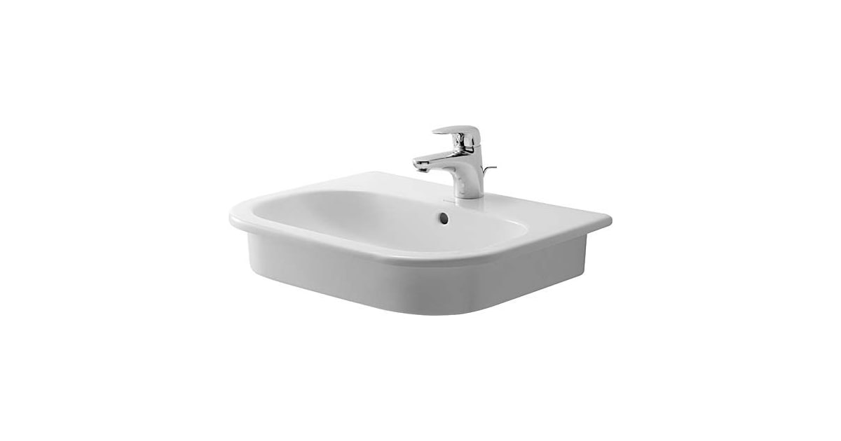 Duravit 0337540000 D-Code 21-1/2" Specialty Ceramic Drop In Bathroom ...