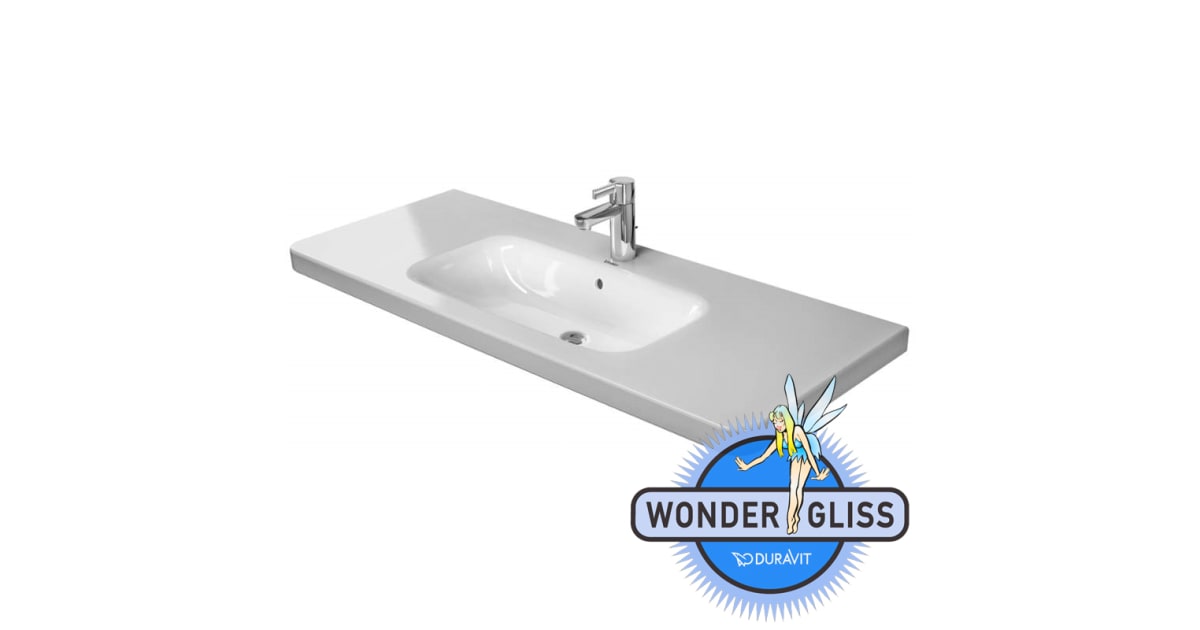 Duravit 23201200301 DuraStyle 47-1/4" Ceramic Bathroom Sink for Vanity ...