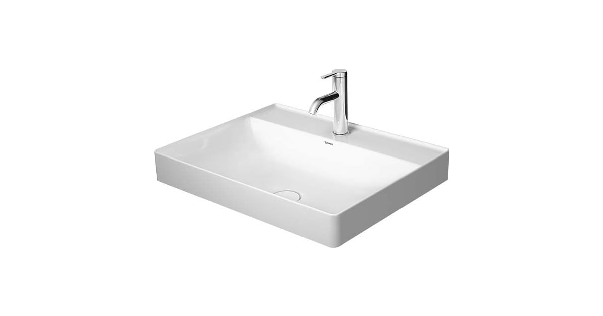 Duravit 2354600041 DuraSquare 23-5/8" Rectangular Ceramic Drop In ...