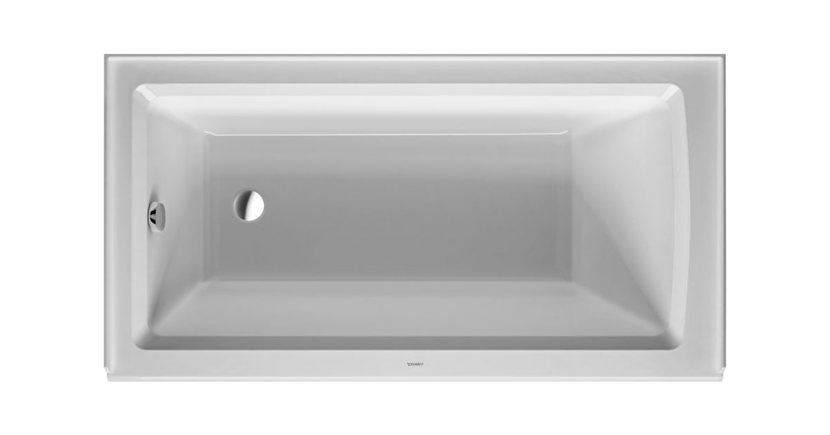 Duravit 700354000000091 Architec 60" Alcove Acrylic Soaking Tub with ...
