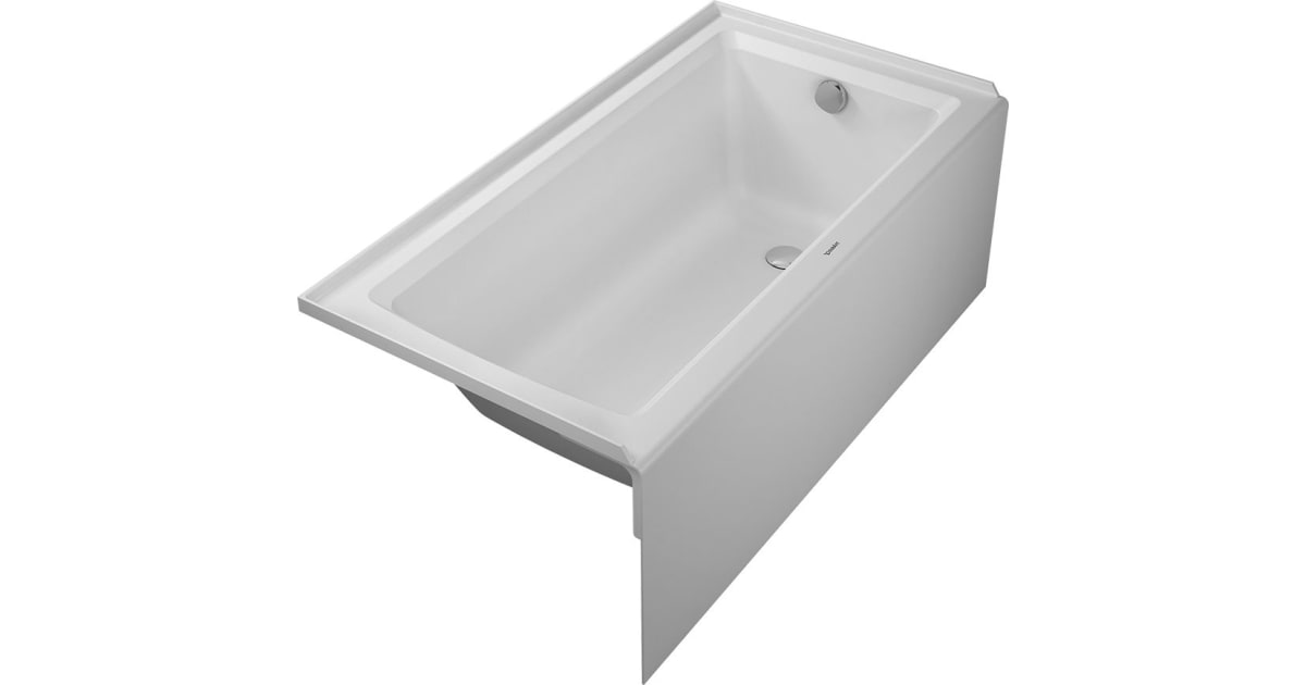 Duravit 700442000000090 Architec 60" Alcove Acrylic Soaking Tub with ...