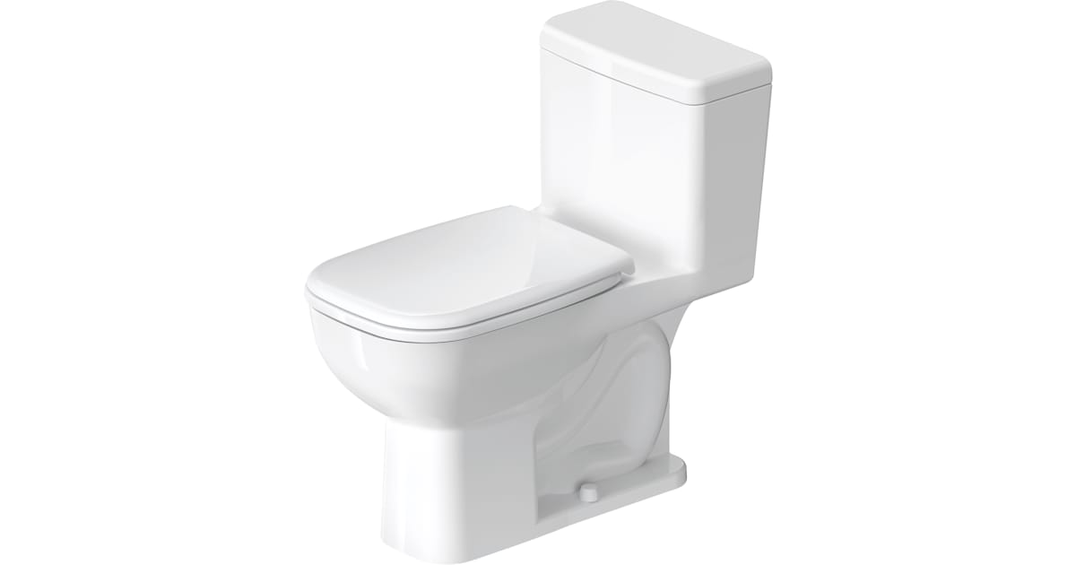 Duravit D4005800 D-Code 1.28 GPF Elongated Toilet with Left Hand Lever ...