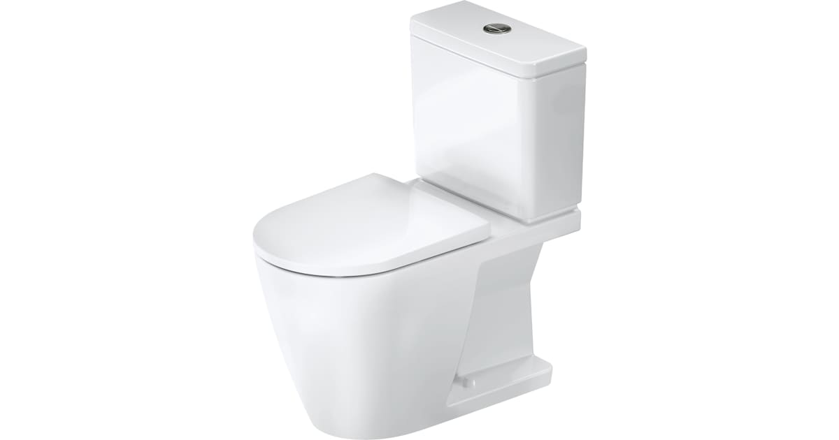 Duravit D4031420 D-Neo 1.32 GPF Dual Flush Two Piece Elongated Toilet ...