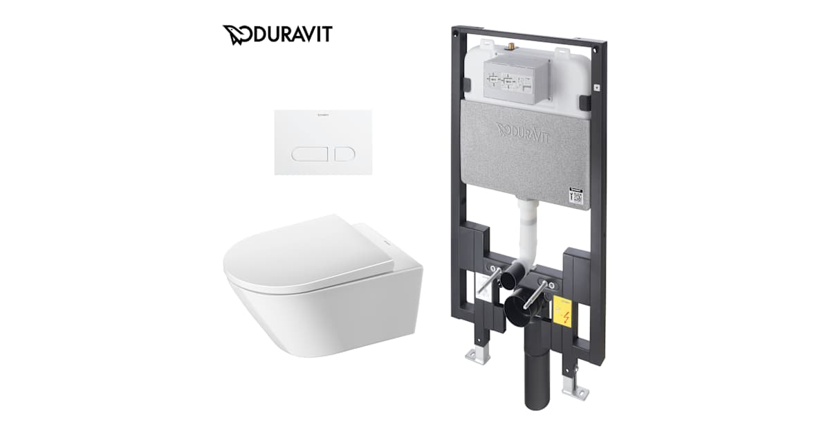 Duravit WD7022001091 D-Neo 1.28 GPF Dual Flush Wall Mounted One Piece ...