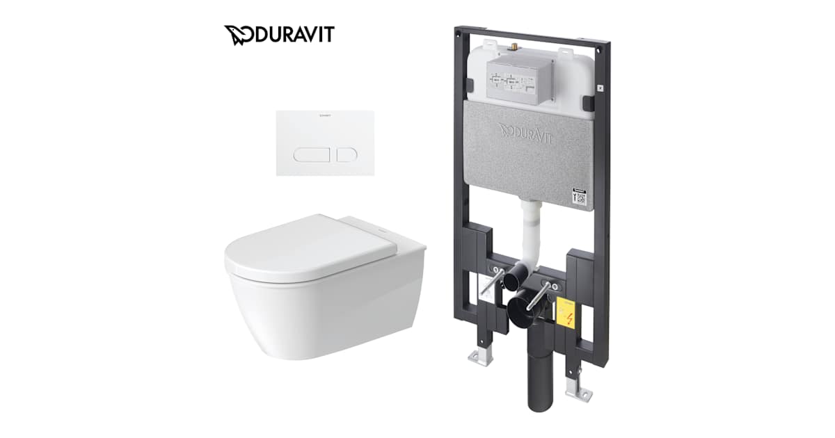 Duravit WD7022002090 Darling New 1.6 GPF Dual Flush Wall Mounted One ...