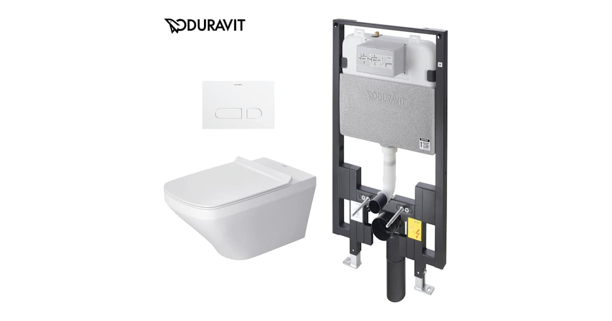 Duravit WD7022004090 DuraStyle 1.6 GPF Dual Flush Wall Mounted One ...