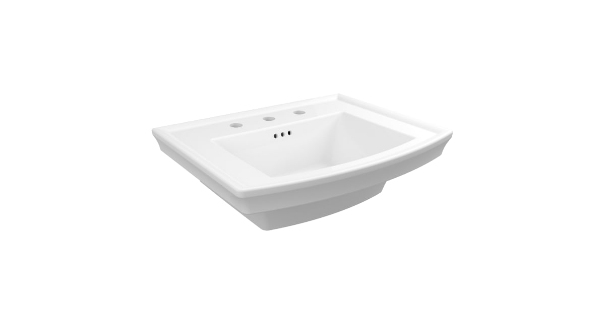 DXV D20010008.415 Wyatt 24" Pedestal Fireclay Bathroom Sink - Less ...