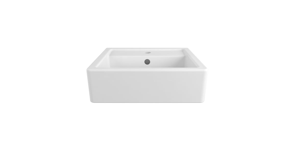 DXV D20025001.415 Cossu 16" Square Fireclay Pedestal Bathroom Sink with ...
