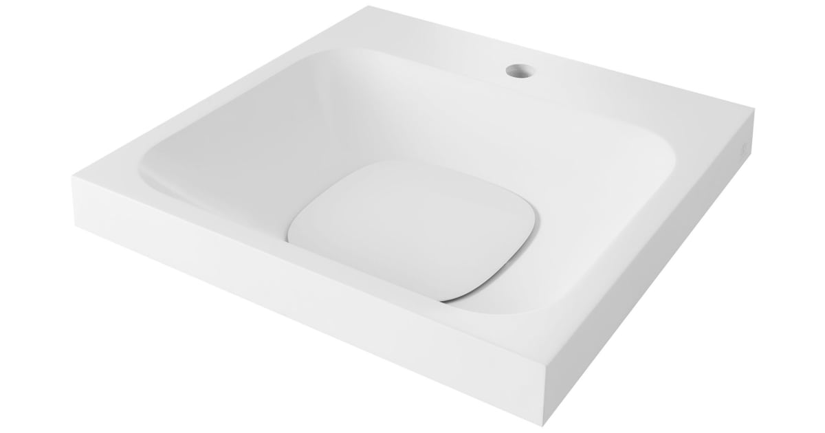 DXV D21040021.415 DXV Modulus 21" Square Solid Surface Drop In Bathroom ...