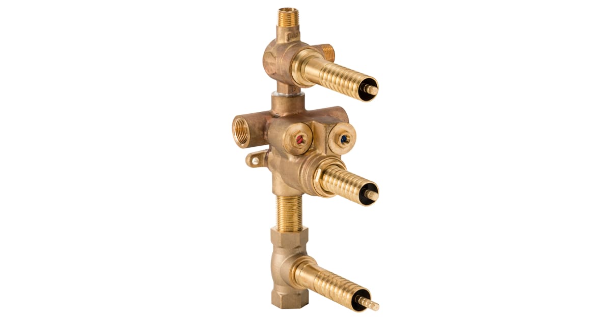 DXV D35005533S.191 Fitzgerald 3-Handle Thermostatic Rough In Valve with ...