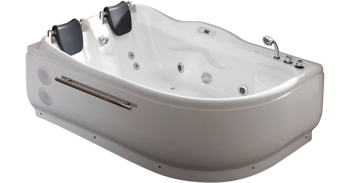 Eago AM124ETL-R 47-1/4" Soaking Bathtub for Corner Installations with ...