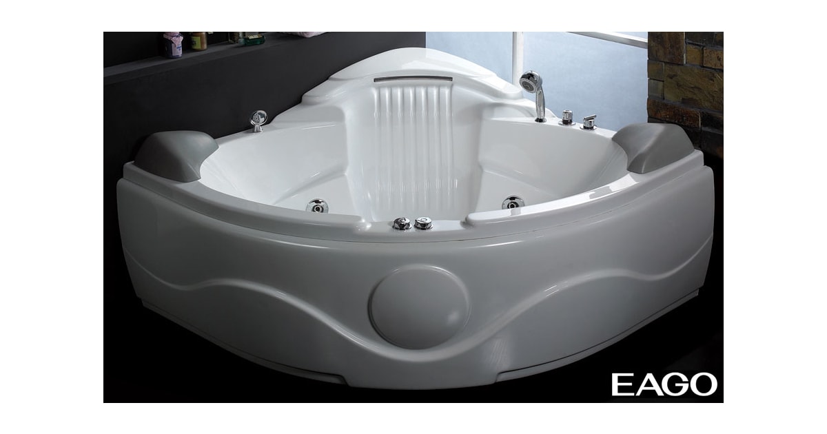Eago AM505 86"Acrylic Whirlpool Tub for Corner Installation with Front ...