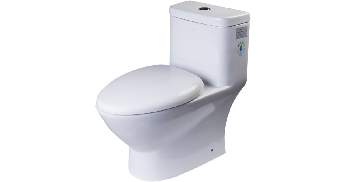 Eago TB346 1.1 / 1.6 GPF Dual Flush One Piece Elongated Toilet ...