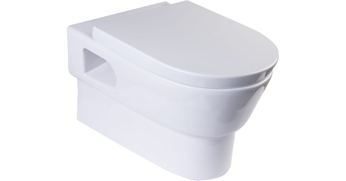 Eago WD332 1.1 / 1.6 Dual Flush Wall Mounted One Piece Elongated Toilet ...