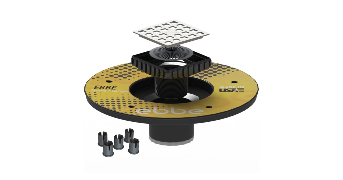 Ebbe America EBDB-BF-PVC Ebbe BUILDER PVC Bond Flange Drain Bundle ...