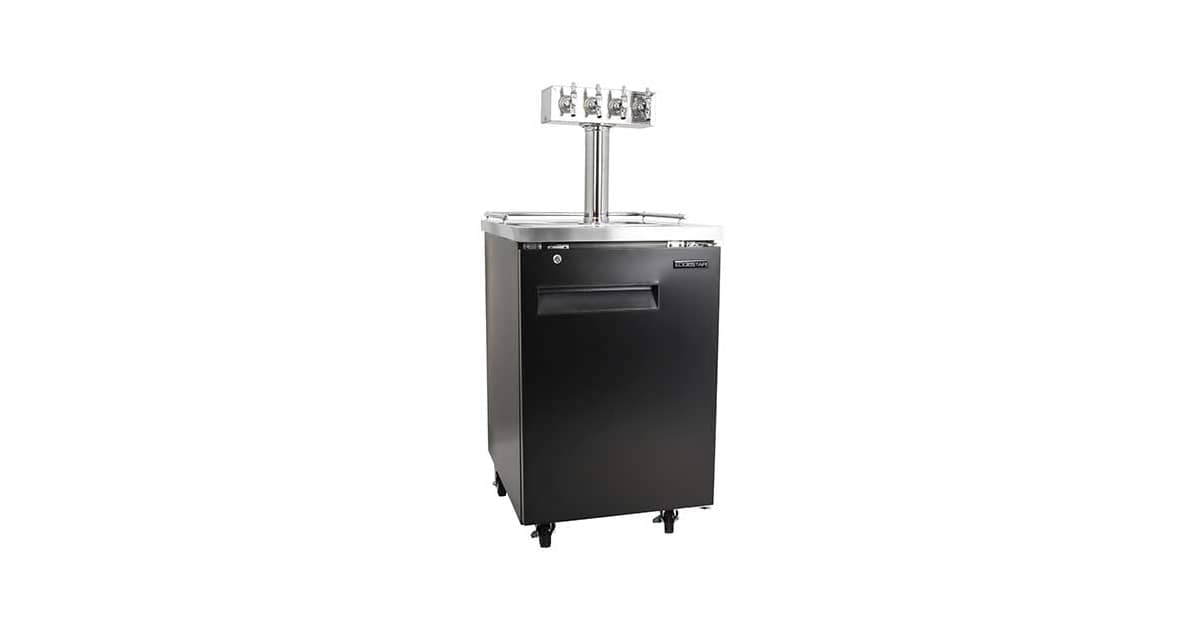 EdgeStar ECK24BL4T 24 Inch Wide Quadruple Tap Kegerator with Built-In ...