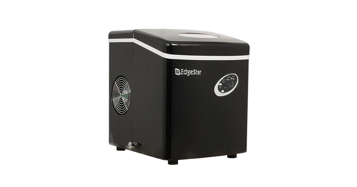 EdgeStar IP210BL 12 Inch Wide 2.5 Lbs. Capacity Portable Ice Maker with ...