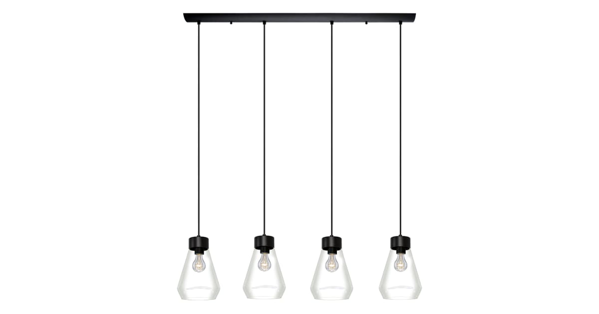Eglo 202126A Montey 4 Light 43-3/4" Wide Linear Chandelier | Build.com