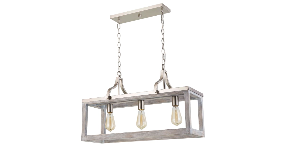 Eglo 203109A Montrose 3 Light 28" Wide Linear Chandelier | Build.com