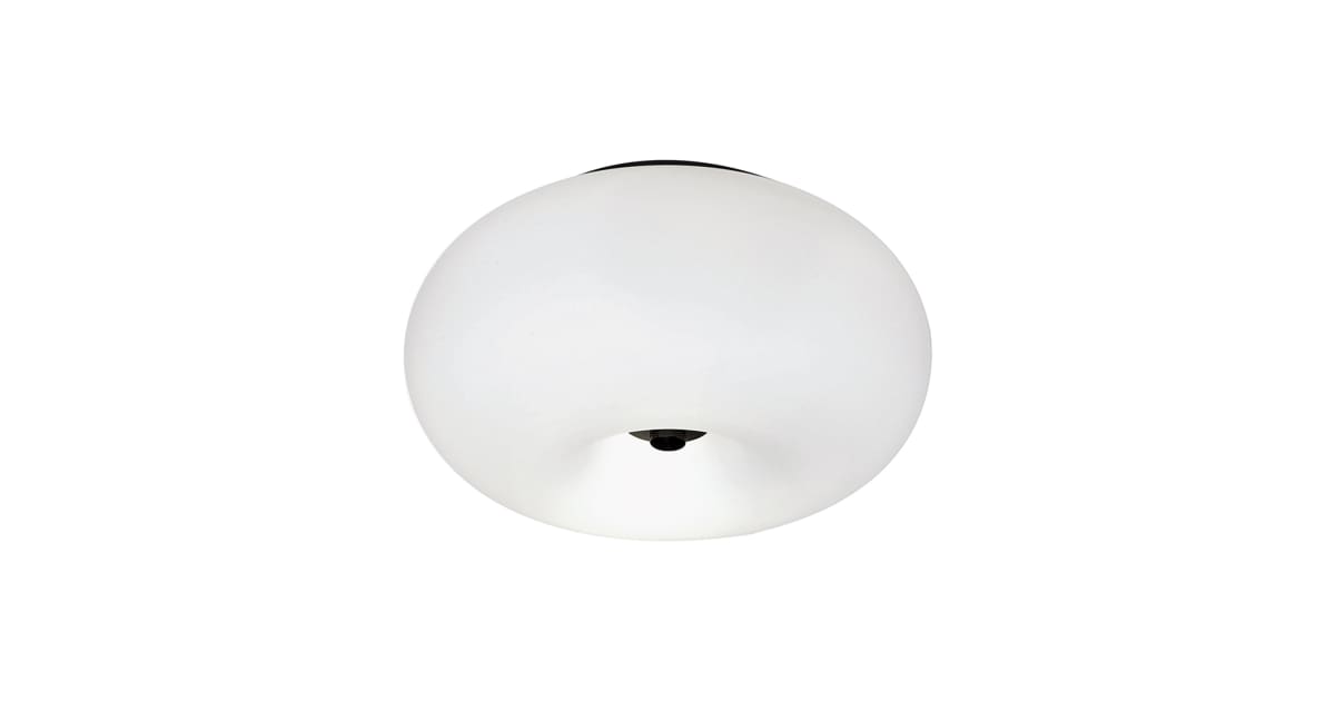 Eglo 204894A Optica Black 2 Light 12" Wide Flush Mount Ceiling Fixture ...