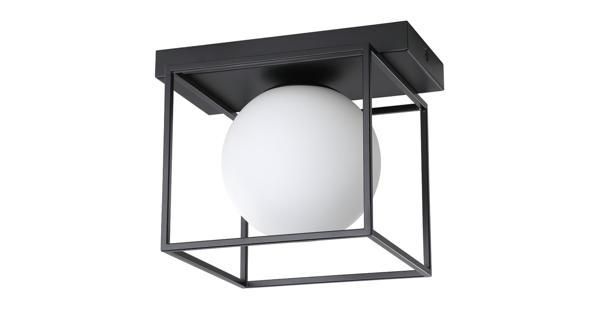 Eglo 205618A Grayson 8" Wide Flush Mount Square Ceiling Fixture | Build.com