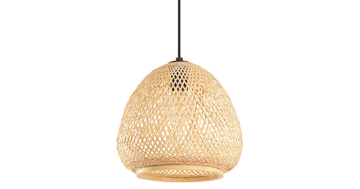 Eglo 43261A Dembleby 13" Wide Wood Pendant | Build.com